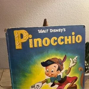 Accents | Vintage Walt Disneys Pinocchio Big Golden Book 1953 1967 ...